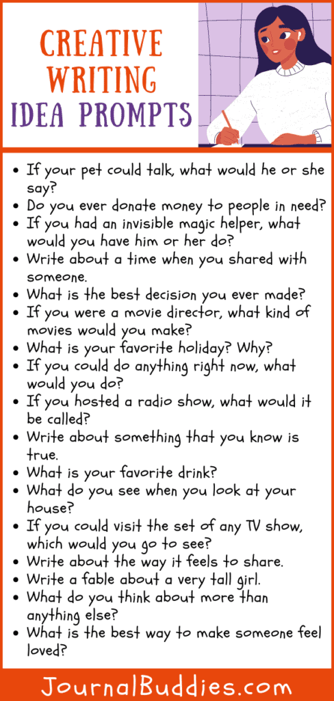 List of Creative Writing Prompts (53 Awesome Ideas!) » JournalBuddies.com