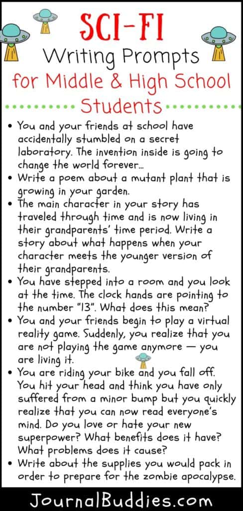 30 Fun Sci-Fi Writing Prompts for Middle and High School ...