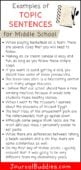 30 Examples of Topic Sentences (by grade level) » JournalBuddies.com