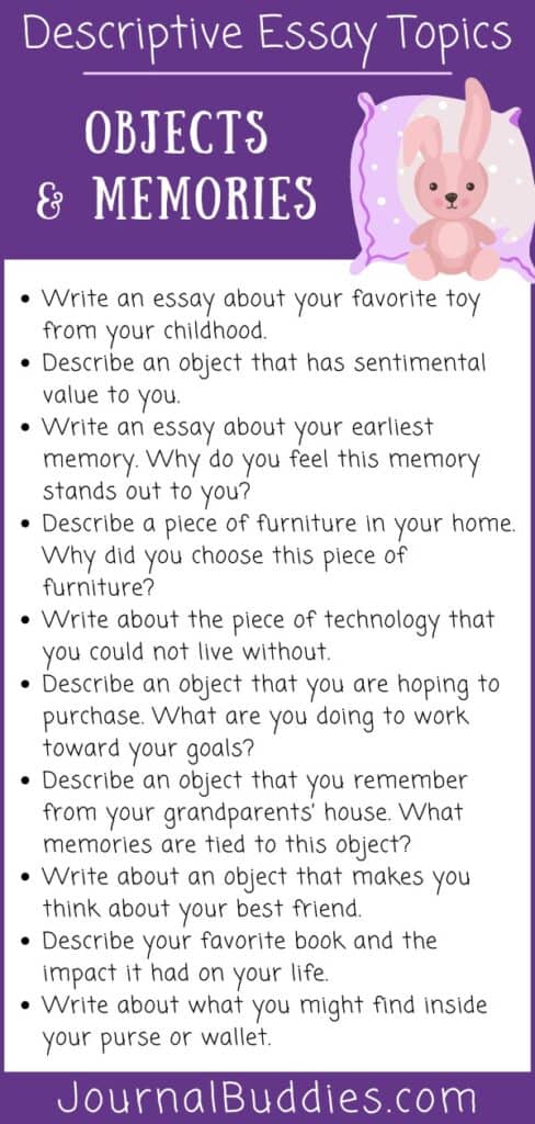 30 Captivating Descriptive Essay Topics for Students » JournalBuddies.com