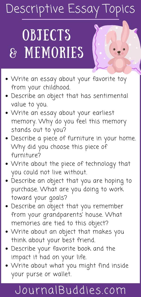 30 Captivating Descriptive Essay Topics For Students JournalBuddies