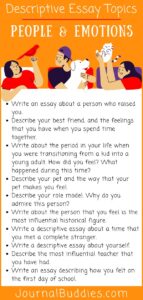 30 Captivating Descriptive Essay Topics for Students » JournalBuddies.com