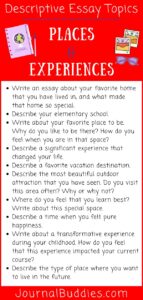 30 Captivating Descriptive Essay Topics for Students » JournalBuddies.com